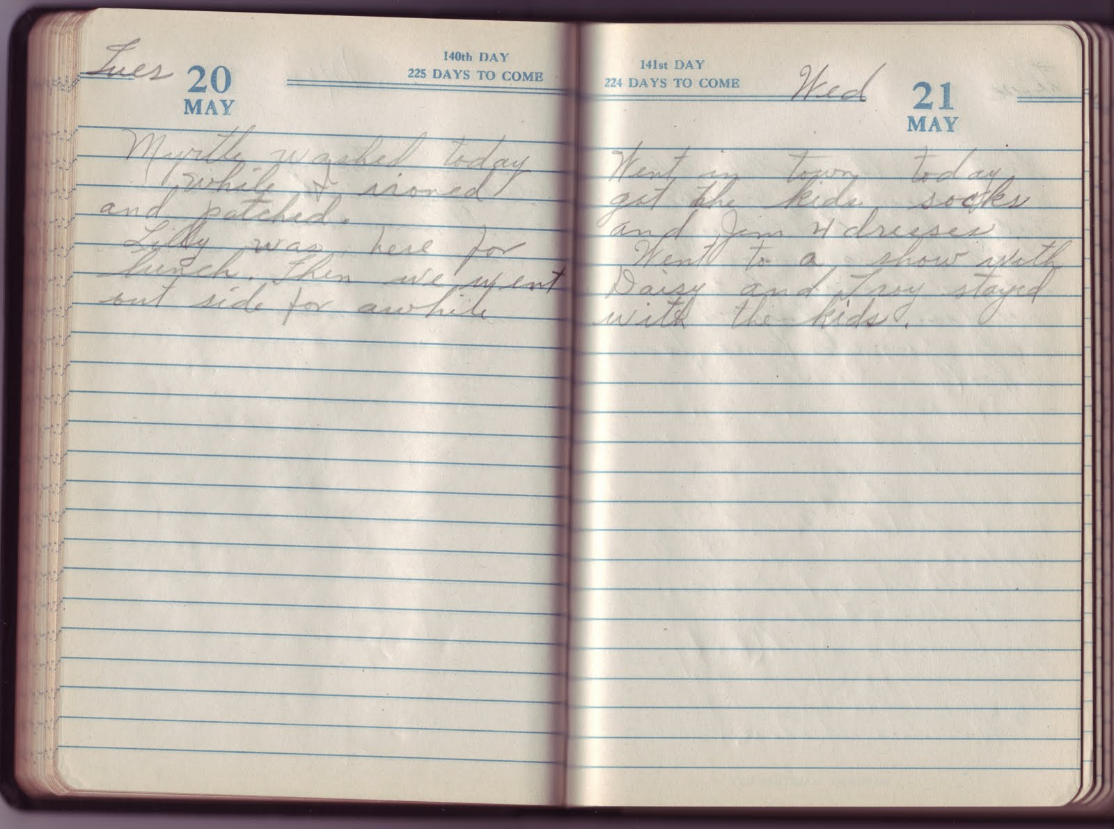 Bailey Nurss and Cousins: 1941 Diary - Part 1